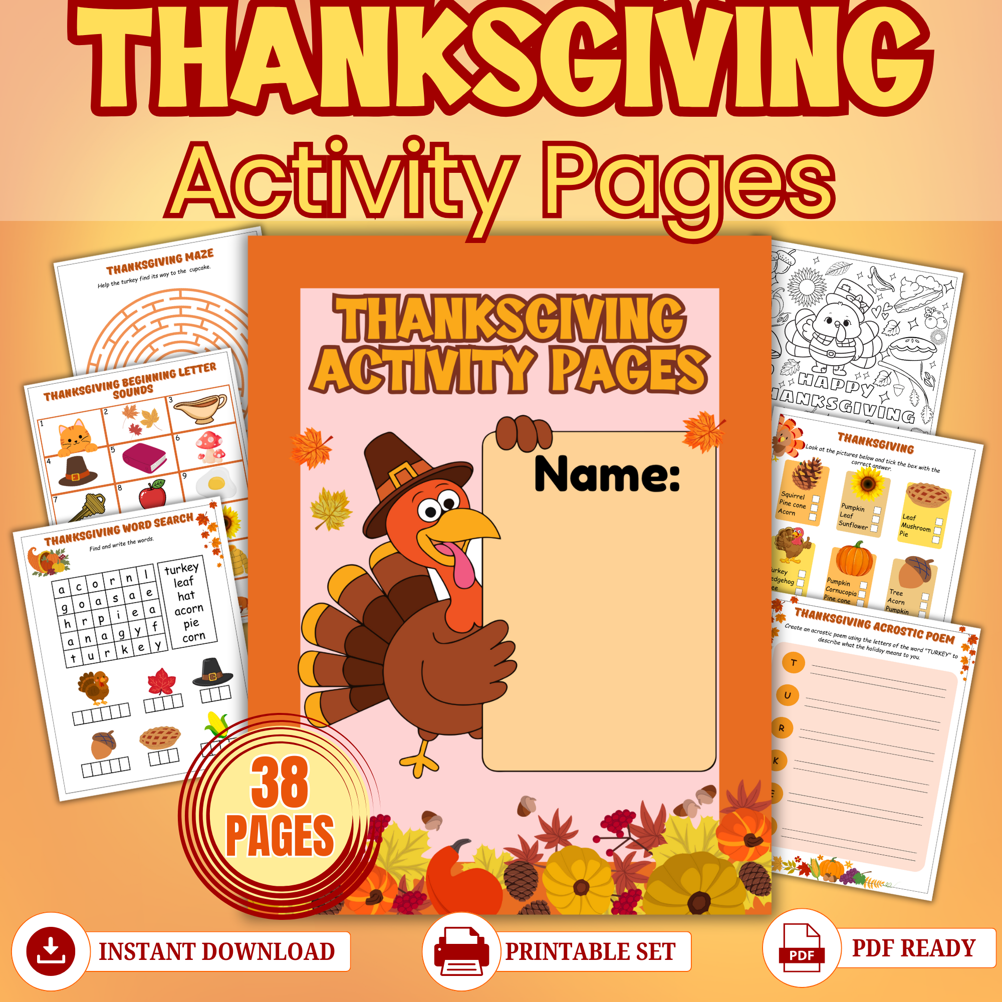 Thanksgiving Activity Pack – Fun Money Mom