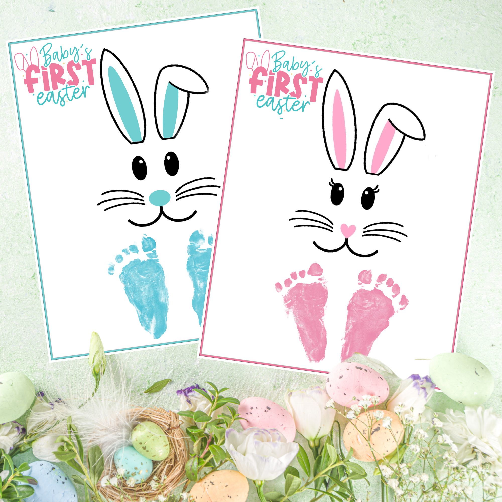 Baby’s First Easter Footprint Craft (Printable) – Fun Money Mom